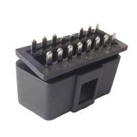 China J1962 OBD2 16-Pin Male Connector Socket with PA66/Brass Construction for Automotive Diagnostics for sale