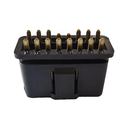 China OBD2 16 Pin Male Gold Plated J1962 Adapter Connector - 12W-24W Automotive Diagnostic Plug for sale