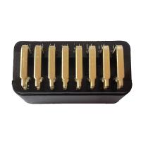 China 16-Pin 24V OBD2 PCB Mounted Right Angle Male Connector - Gold Plated PA66/Brass Automotive Diagnostic Port for sale