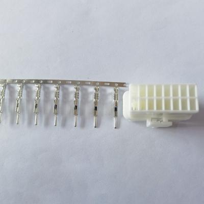 China 16-Pin Male PCB OBD2 Auto Connector with PA66/Brass Core for Universal Vehicle Diagnostics for sale