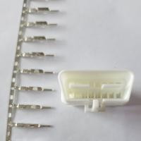 China 16-Pin Male PCB OBD2 Auto Connector with PA66/Brass Core for Universal Vehicle Diagnostics for sale