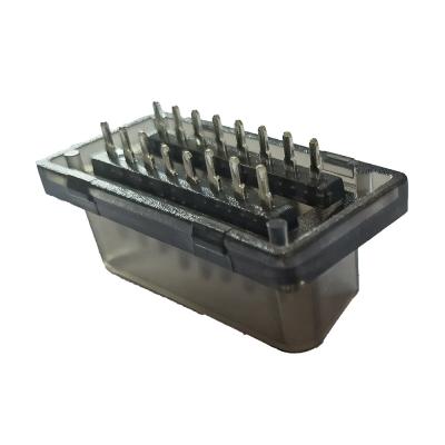 China OBDII 16 Pin Male J1962 Connector Diagnostic Tool Custom Pin Assignment ABS Brass for sale