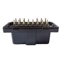 China OBD2 J1962 16 Pin Male Connector Straight Plug ABS Brass Corrosion Resistant for sale