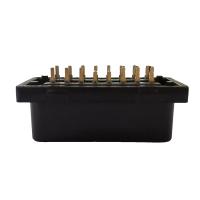 China OBD2 J1962 16 Pin Male Connector Straight Plug ABS Brass Corrosion Resistant for sale