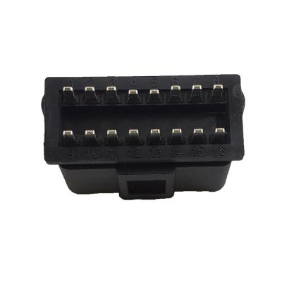 China OBD2 16Pin Square Hole Male Plug Connector 24V PA66 Brass Diagnostic Tool for sale