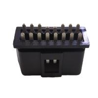 China OBD2 16Pin Square Hole Male Plug Connector 24V PA66 Brass Diagnostic Tool for sale