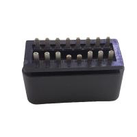 China OBD2 16Pin Square Hole Male Plug Connector 24V PA66 Brass Diagnostic Tool for sale
