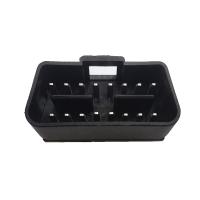 China OBD2 16Pin Square Hole Male Plug Connector 24V PA66 Brass Diagnostic Tool for sale