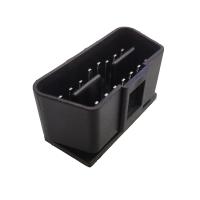 China OBD2 16Pin Square Hole Male Plug Connector 24V PA66 Brass Diagnostic Tool for sale