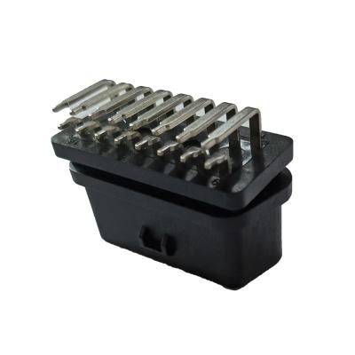 China Nickel Plating OBD2 Bent Pin Female Connector for Nissan Toyota Diagnostic 16 Pin for sale