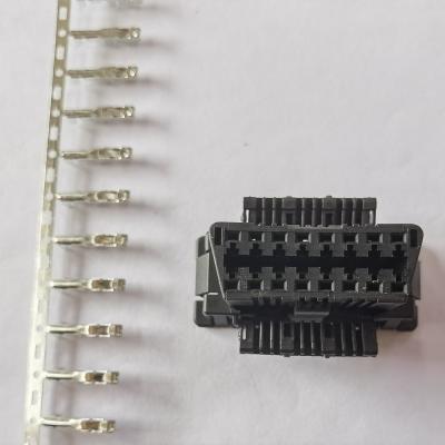 China J1962 16-Pin Female Diagnostic Connector for Nissan & Toyota OBD2 Vehicles with Custom Pin Assignment for sale