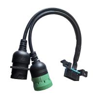 China Black OBD2 J1939 Splitter Cable 30cm for Decher Vehicles - Custom Pin Assignment Automotive Diagnostic Tool for sale