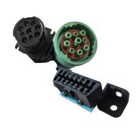China Black OBD2 J1939 Splitter Cable 30cm for Decher Vehicles - Custom Pin Assignment Automotive Diagnostic Tool for sale