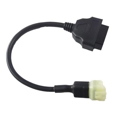 China KTM 3P to OBD2 16P Female Diagnostic Cable Assembly - 30cm Black Automotive Connector for sale
