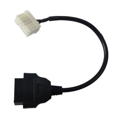 China Tesla OBD2 Diagnostic Cable 12-Pin Male Female Connector 30cm Length Custom Pin Assignment for sale