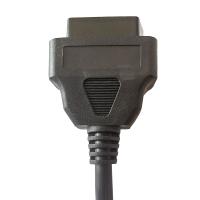 China 16 Pin OBD2 J1962 Female Connector to Open Plug Extension Cable 30cm for Automotive Diagnostics for sale