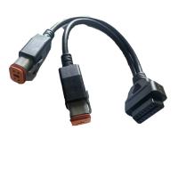China Harley Motorcycle OBD2 Y Cable - Female to 4PIN & 6PIN Connectors, 30cm Length, Custom Pin Assignment for sale