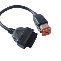 China Harley Motorcycle Female to 6-Pin OBD2 Diagnostic Adapter Cable 30cm with Custom Pin Assignment for sale