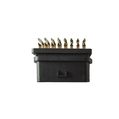 China 12V 24V OBD2 Female Socket Connector with Gold-Plated Contacts and Elbow Design for Auto Scanner for sale