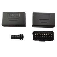 China 16-Pin OBD2 Male Plug Adapter J1962 Connector with Concealed Buckle Housing and Wire Exit Hole for sale