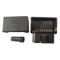 China 16-Pin OBD2 Male Plug Adapter J1962 Connector with Concealed Buckle Housing and Wire Exit Hole for sale