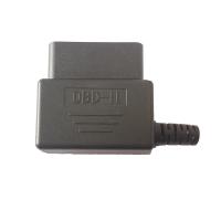 China 16-Pin OBD2 Male Plug Adapter J1962 Connector with Concealed Buckle Housing and Wire Exit Hole for sale