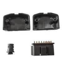 China OBD2 Male Head Connector with Half Moon Housing - Universal Car Scanner Adapter with Custom Pin Assignment for sale