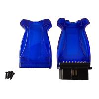 China OBD2 16 Pin Male Car Connector Housing Plug - Blue PA66/Brass/PC Material with Custom Pin Assignment for sale