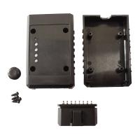 China OBDII 16-Pin Diagnostic Cable Connector with Outlet Hole - Black PA66/Brass/ABS/PVC Construction for All Vehicle Models for sale