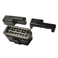 China 16-Pin OBD2 Male Connector with L-Shaped Housing - PA66/Brass/PC Material for Automotive Diagnostics for sale