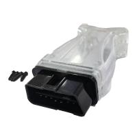 China OBD2 Connector Housing J1962 Diagnostic Plug with Transparent PA66/Brass/PC Core for Automotive Data Connection for sale