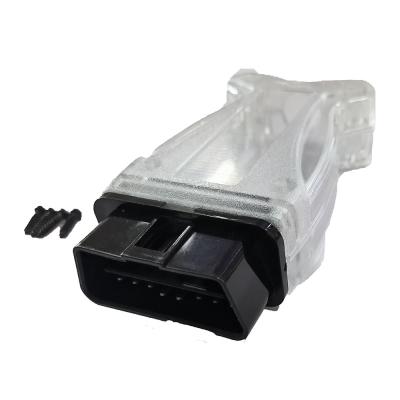 China OBD2 Connector Housing J1962 Diagnostic Plug with Transparent PA66/Brass/PC Core for Automotive Data Connection for sale