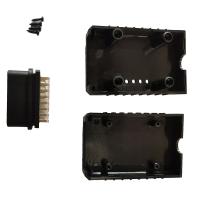 China OBD2 16 Pin Gold Plated Female Connector with Cable Outlet Hole for Diagnostic Tool for sale