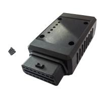 China OBD2 16 Pin Gold Plated Female Connector with Cable Outlet Hole for Diagnostic Tool for sale