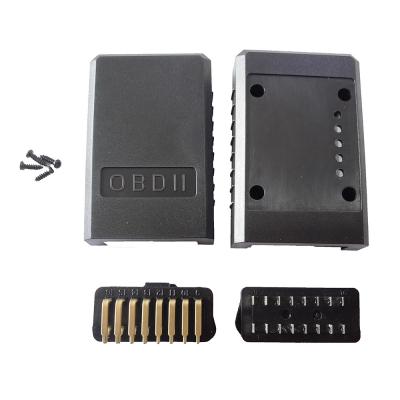 China OBD2 Bent Pin Gold Plated Male Plug Housing Assembled for Automotive Diagnostics for sale