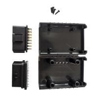 China OBD2 Bent Pin Gold Plated Male Plug Housing Assembled for Automotive Diagnostics for sale