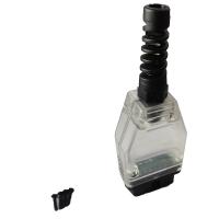 China Transparent OBD2 16Pin Male Connector Adapter Scanner Flat Angle Auto Diagnostic Tool Universal for sale