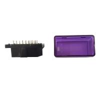 China OBD2 Scanner Connector 16-Pin Male with Purple Enclosure - PA66/ABS/Brass Material for All Vehicle Models for sale