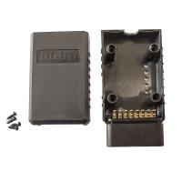 China OBD2 Elm327 Housing with Outlet Hole 16 Pin Gold Plated Male Diagnostic Tool for sale