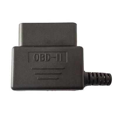 China OBD2 Male Connector 16pin J1962 Concealed Buckle Housing with Wire Exit Hole for sale