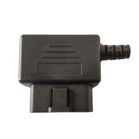 China OBD2 Male Connector 16pin J1962 Concealed Buckle Housing with Wire Exit Hole for sale