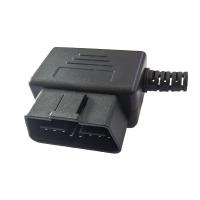 China OBD2 Male Connector 16pin J1962 Concealed Buckle Housing with Wire Exit Hole for sale