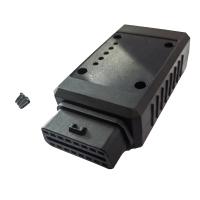 China OBDII ELM327 Housing with Outlet Hole OBD2 Assembly Female Plug PA66 Brass ABS for sale