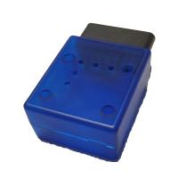 China Gold Plated Bent Pin Male OBDII Connector OBD2 16Pin with Housing Transparent Blue for sale