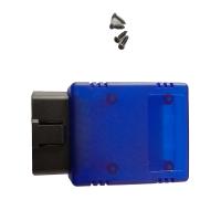 China Gold Plated Bent Pin Male OBDII Connector OBD2 16Pin with Housing Transparent Blue for sale