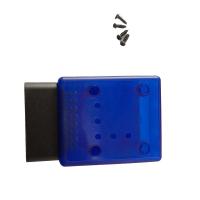 China Gold Plated Bent Pin Male OBDII Connector OBD2 16Pin with Housing Transparent Blue for sale
