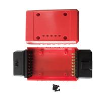 China Red OBDII J1962 16 Pin Gold Plated Bent Pin Male Connector Plug with Assembled Female for sale
