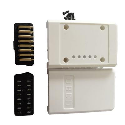 China OEM OBDII 16 Pin Gold Plated Bent Pin Male Connector with Assembled Female OBD2 Housing for sale