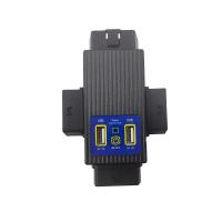 China OBD2 Power Converter 1 to 3 with 2 USB Ports Custom Pinout Black PA66 ABS for sale