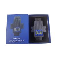 China OBD2 Power Converter 1 to 3 with 2 USB Ports Custom Pinout Black PA66 ABS for sale